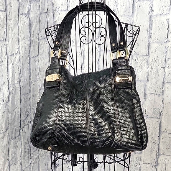 b. makowsky | Bags | Makowsky Pebble Black Leather Shoulder Purse ...